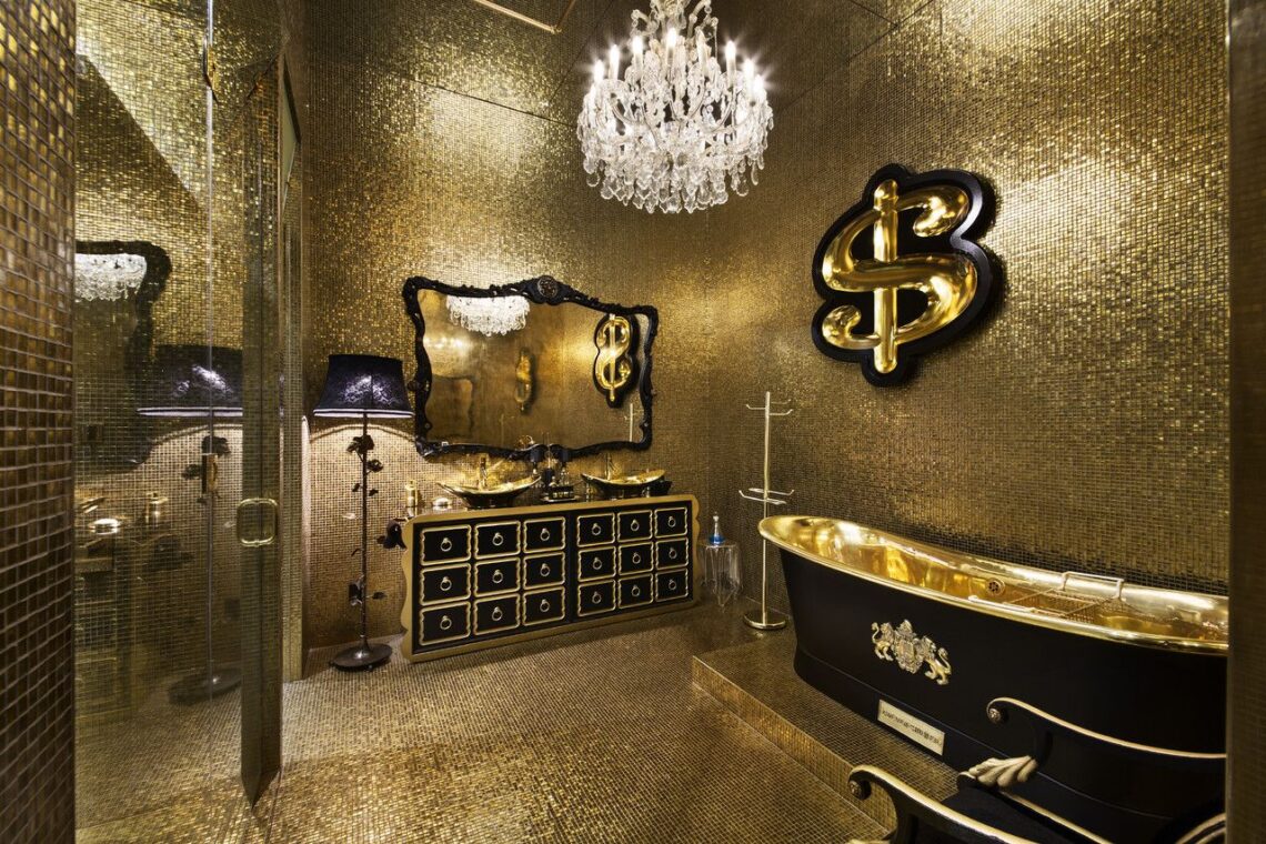Have You Ever Wanted an All-Gold Bathroom Design ? - Classy55